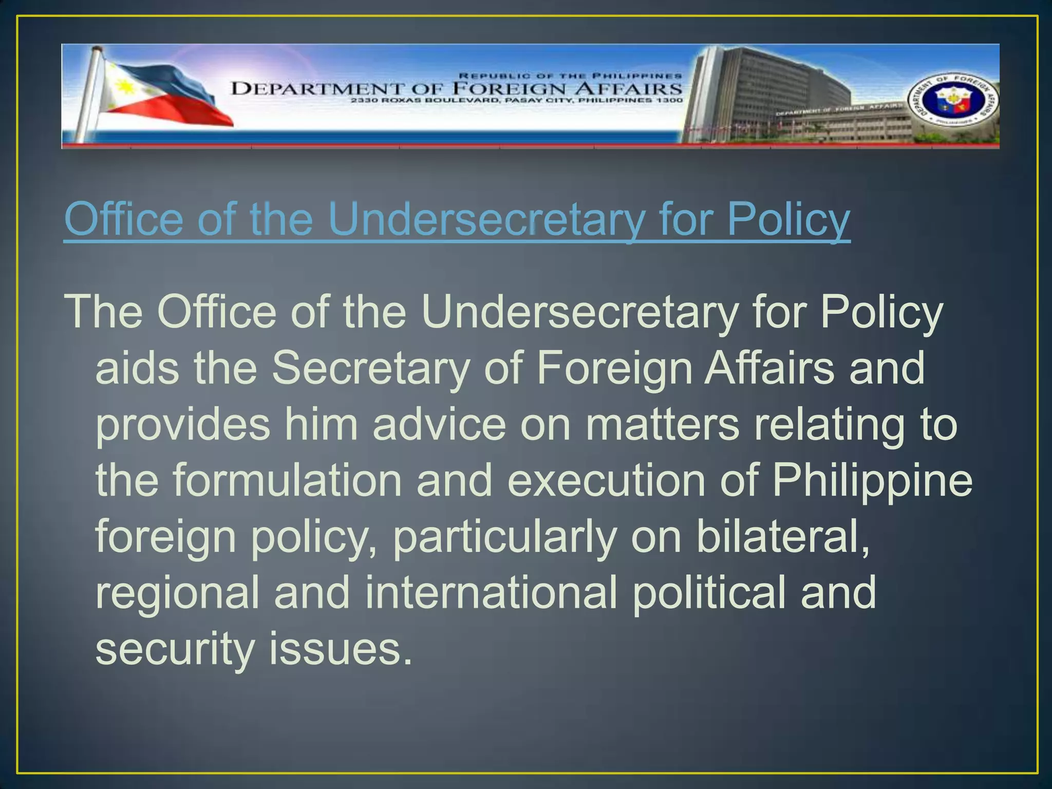 Department of Foreign Affairs | PPTX