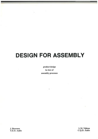 Design for Product Assembly#1 | PDF