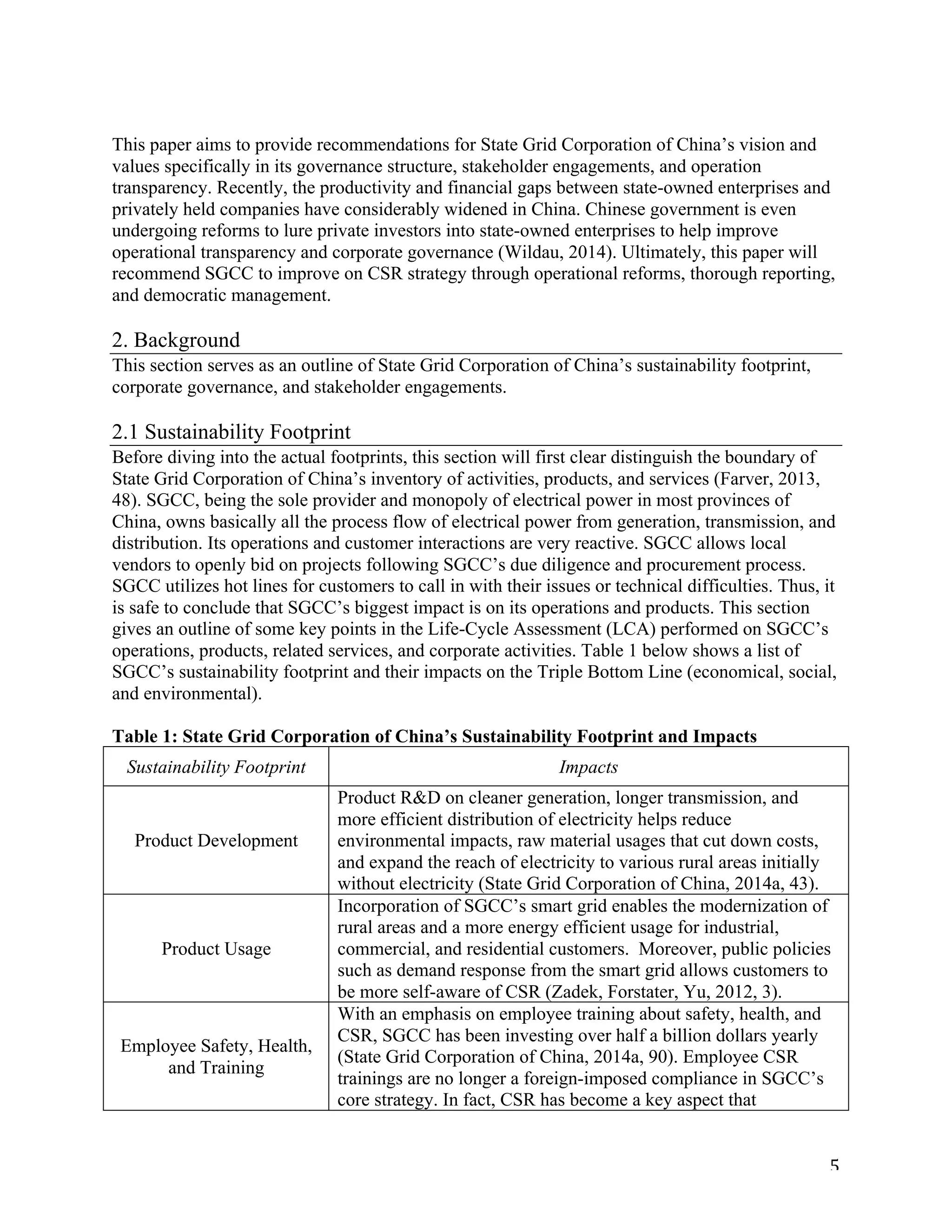 Assessment of State Grid Corporation of China’s Sustainability Strategy ...