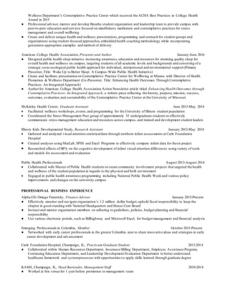 Resume_Jasinski_M_2016 | DOCX | Wellness | Healthy Living