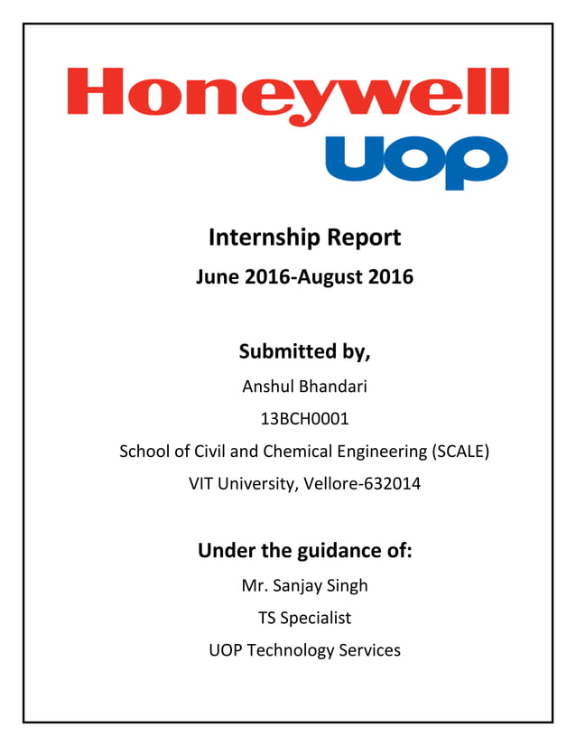 Internship Report_Merox | PDF | Chemistry | Science