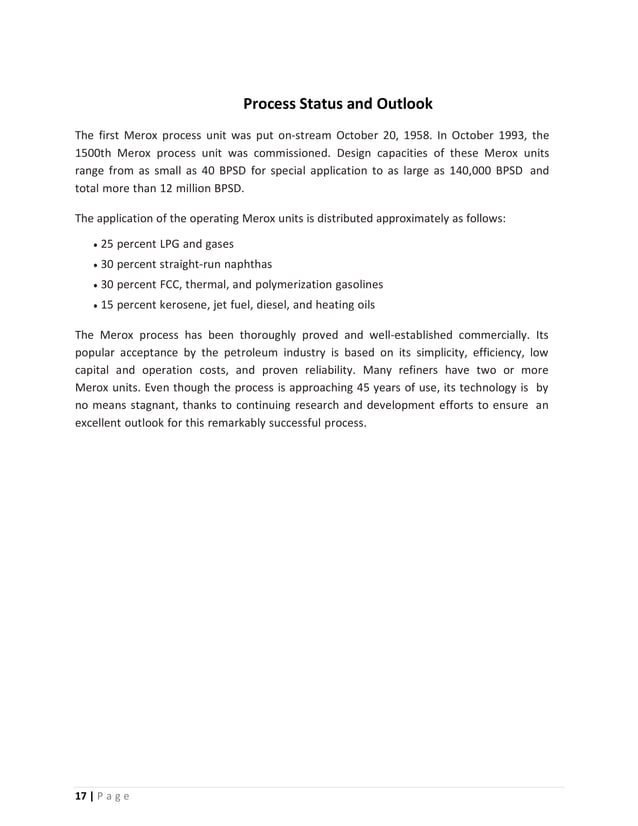 Internship Report_Merox | PDF | Chemistry | Science