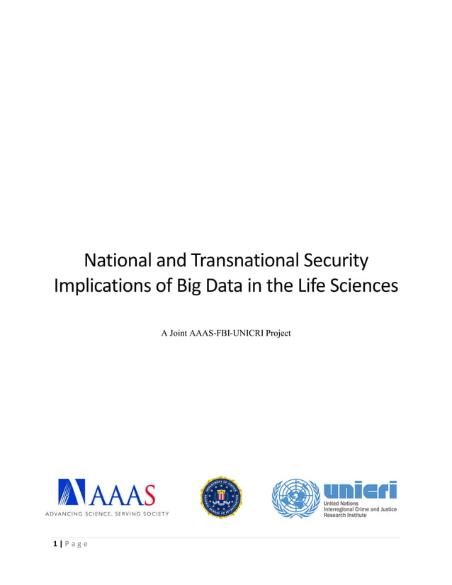 AAAS-FBI-UNICRI Big Data Report | PDF