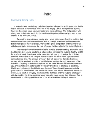 UNC Dining Hall Project | DOCX