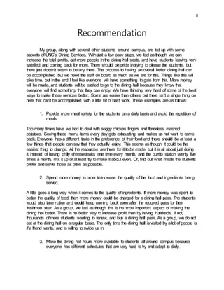 UNC Dining Hall Project | DOCX