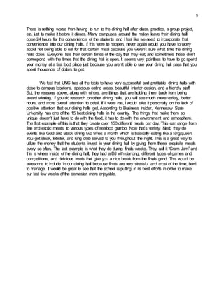 UNC Dining Hall Project | DOCX