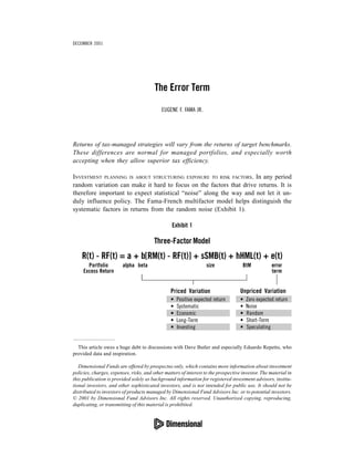 Dfa and the error term 12-2001 | PDF