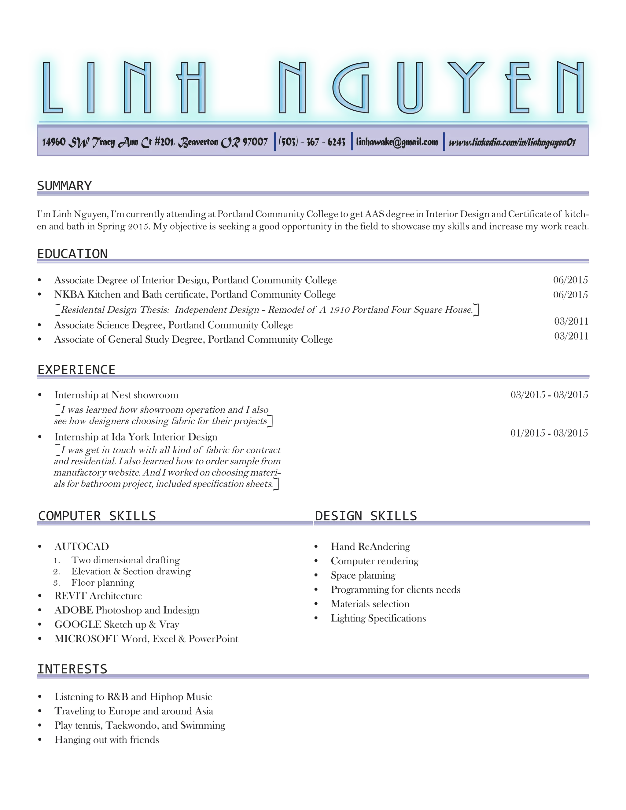 LN - resume 2015 | PDF