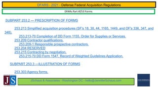 Government Contracting - DFARS Part 253 - Forms - Win Federal Contracts ...