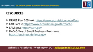 2025 - The DFARS - Part 205 - Publicizing Contract Actions | PPT