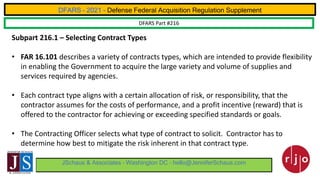 Government Contracting - DFARS Part 216 - Types Of Contracts - Win ...