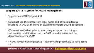 2025 - The DFARS - Part 204 - Administrative And Information Matters | PPTX