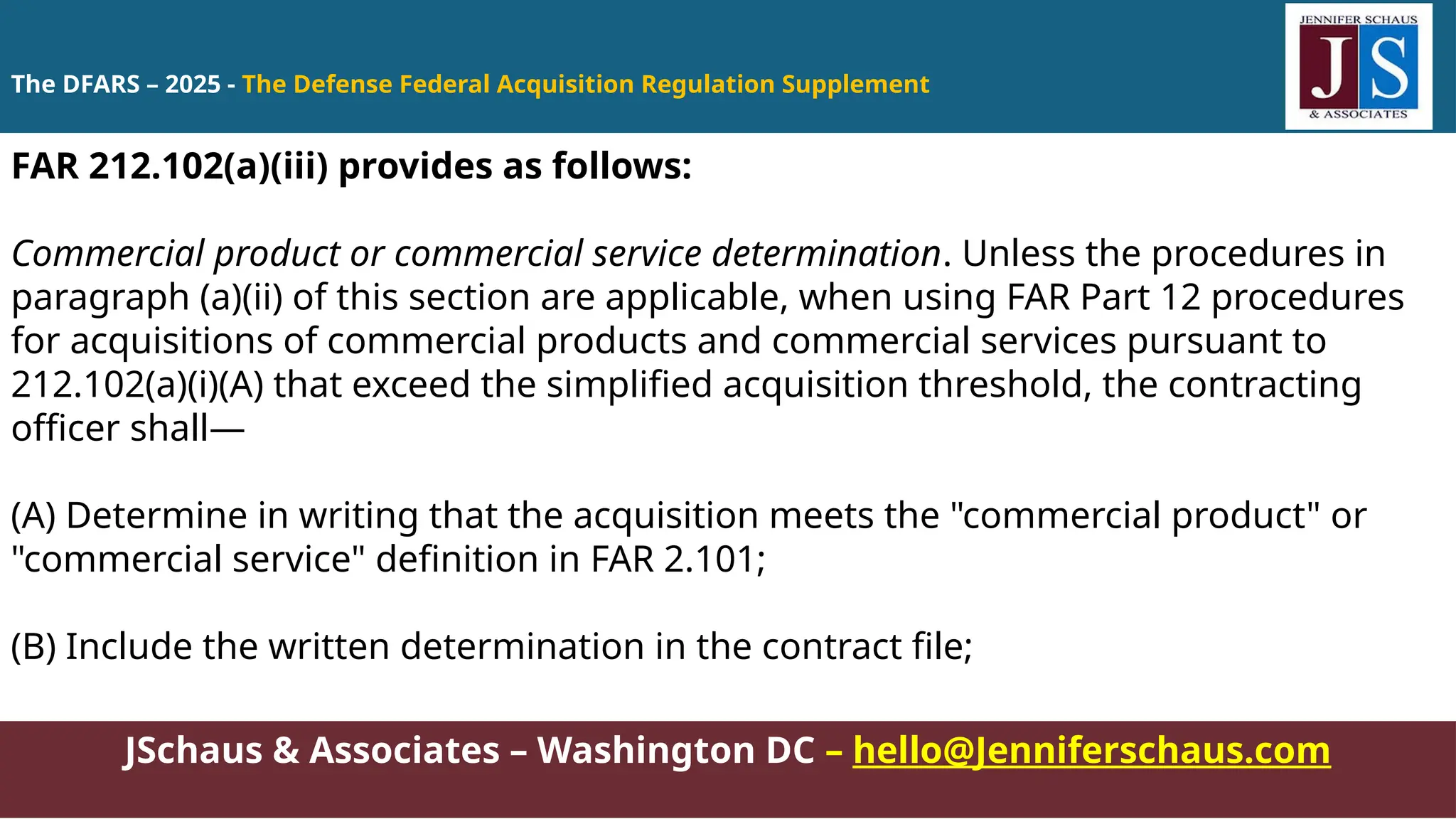 The DFARS - Part 207 - Acquisition Planning | PPT
