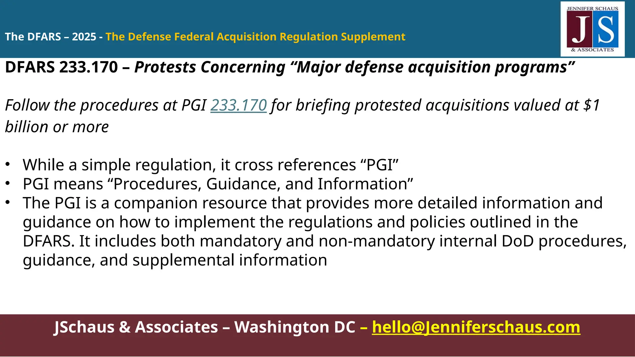 DFARS Part 233, Protests, Disputes, and Appeals | PPTX