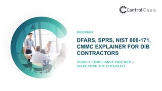 DFARS CMMC SPRS NIST 800-171 Explainer.pdf
