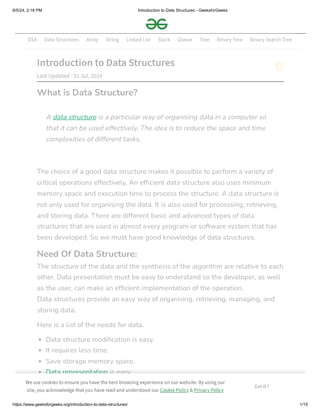 Data Structure All Data Structure List In Detail | PDF