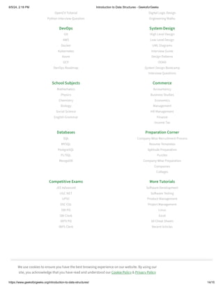 Data Structure All Data Structure List In Detail | PDF