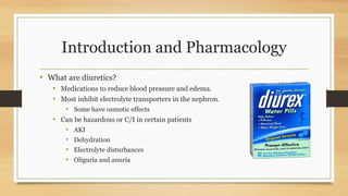 Final Draft Diuretics Presentation | PPTX | Chemistry | Science