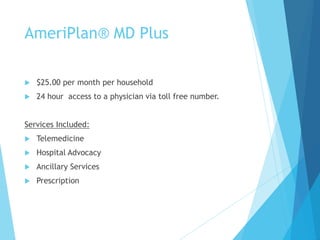 Ameriplan Benefit Power Point-Gold Star 11.11.15