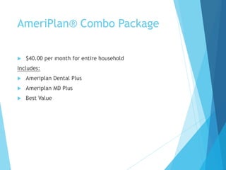 Ameriplan Benefit Power Point-Gold Star 11.11.15