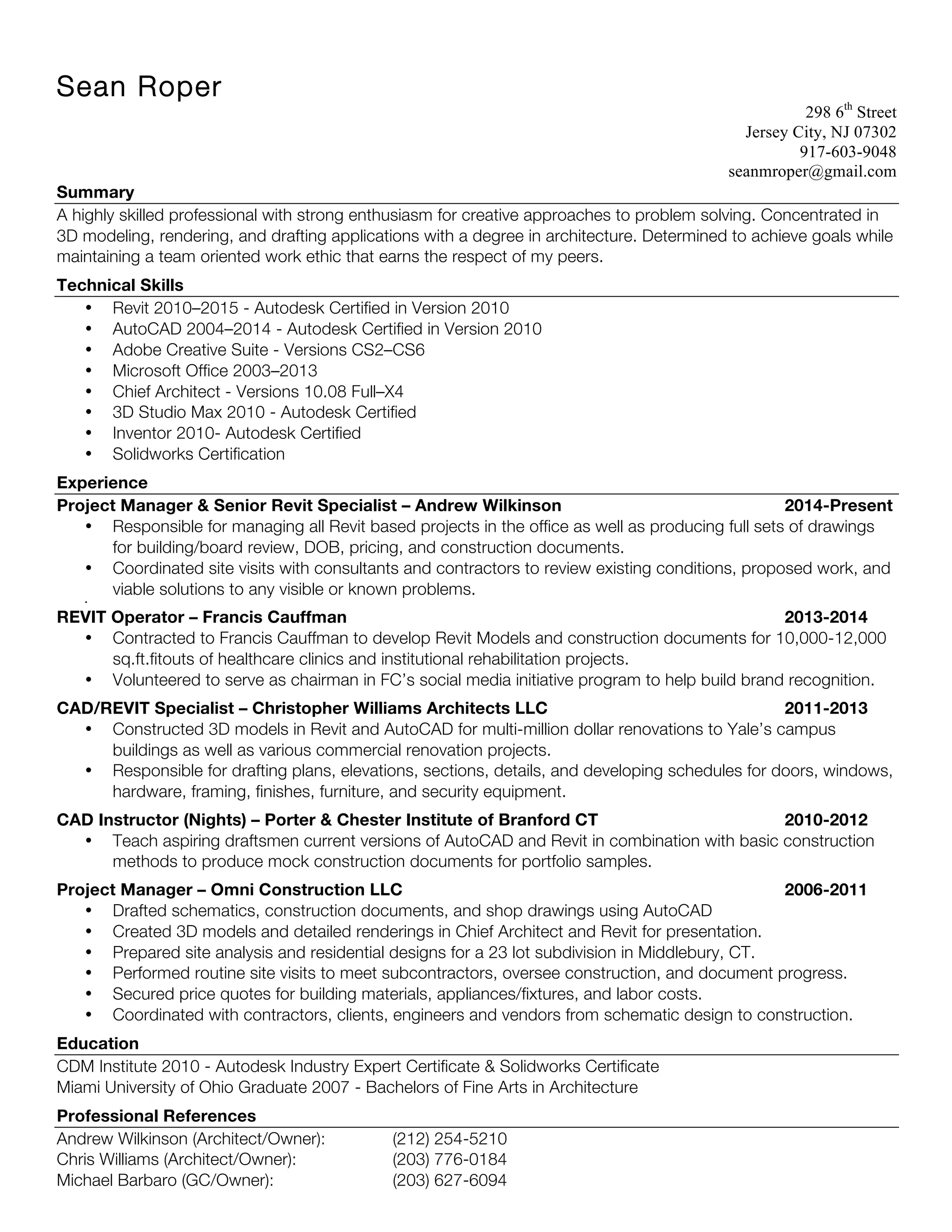 Sean Roper Resume | PDF