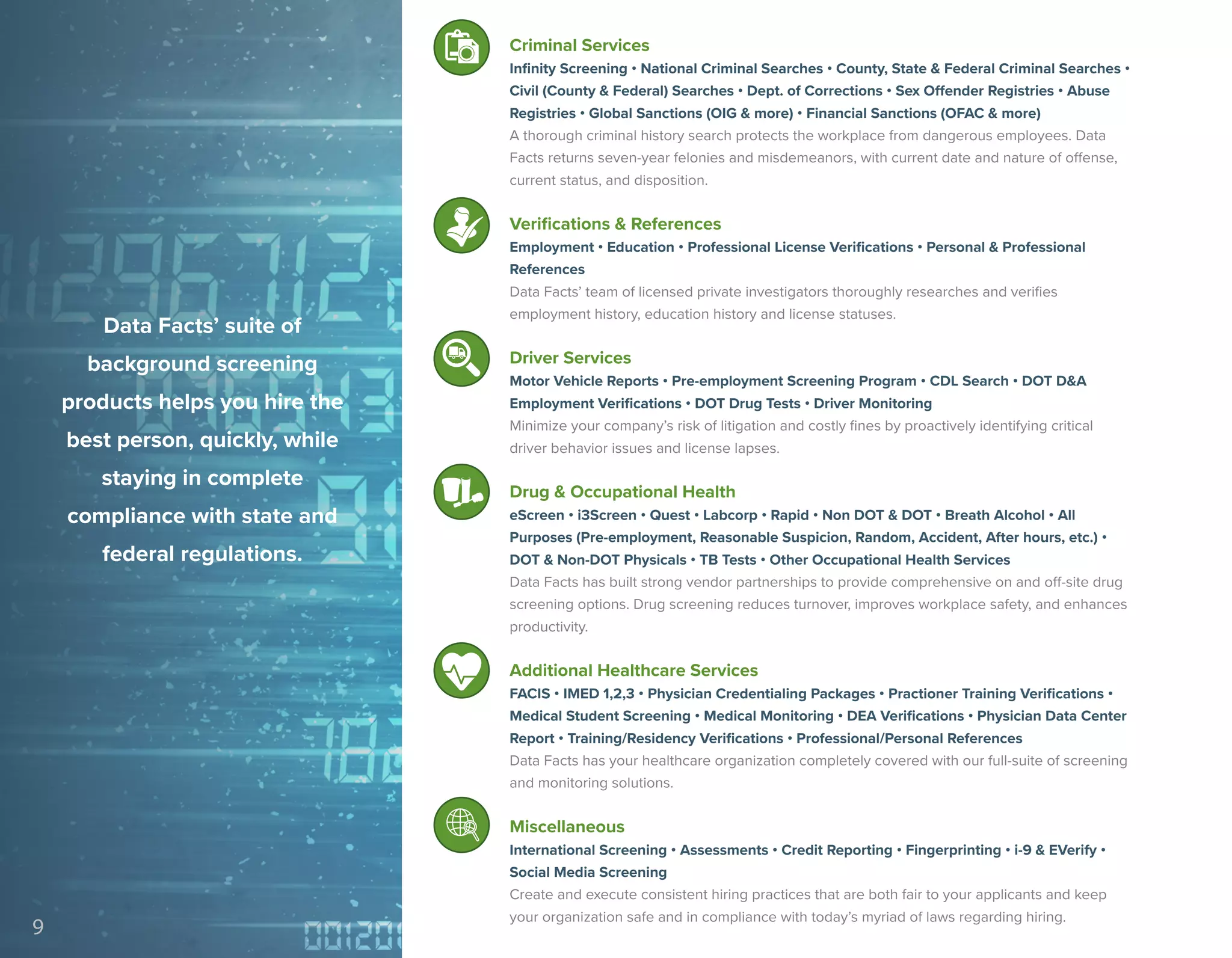 Df background screening brochure | PDF