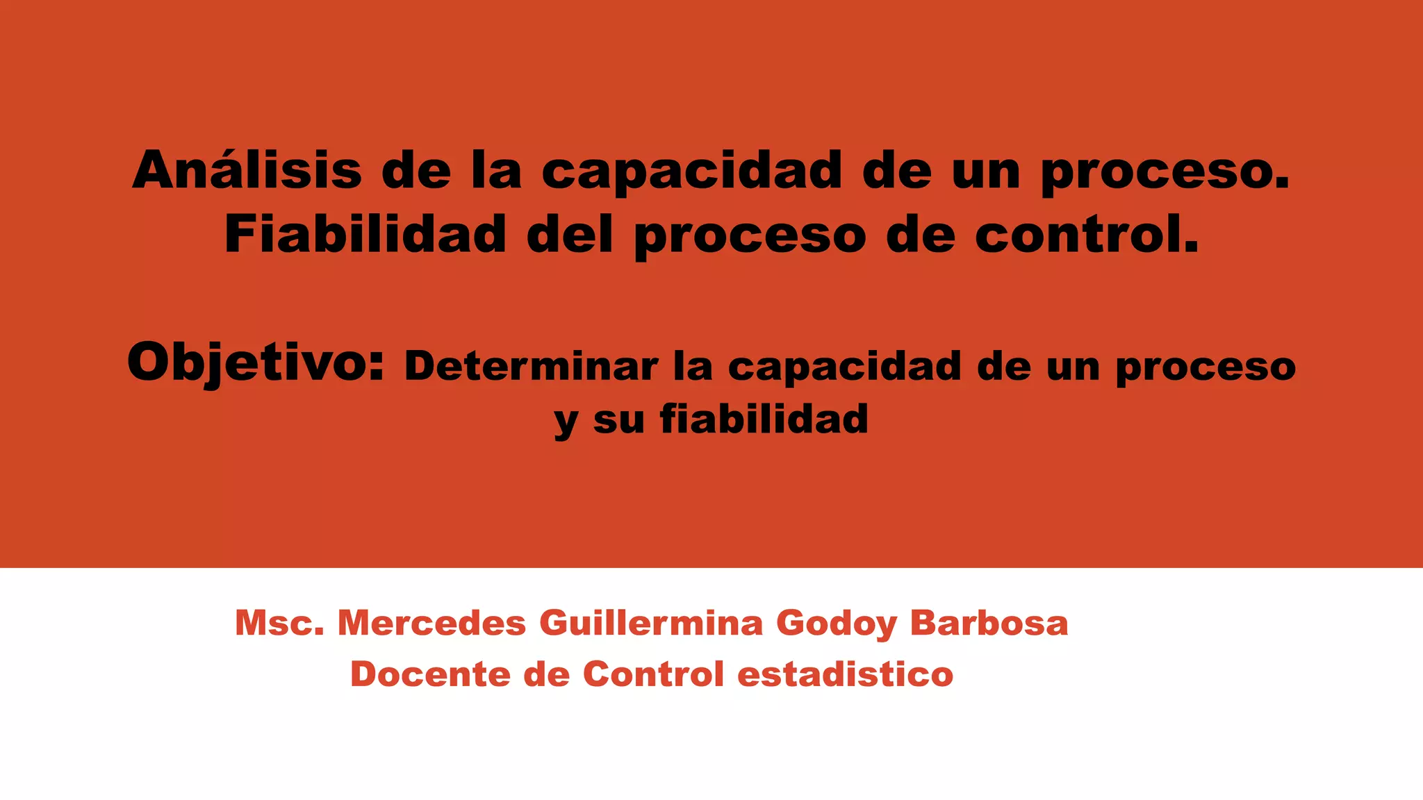 Análisis de la capacidad de un proceso | PPTX