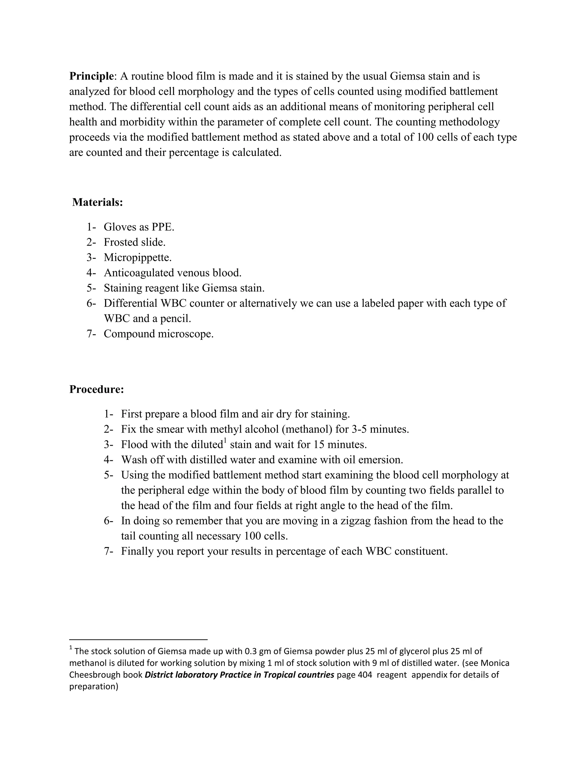 Differential cell count | PDF