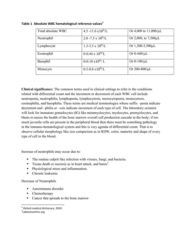 Differential cell count | PDF
