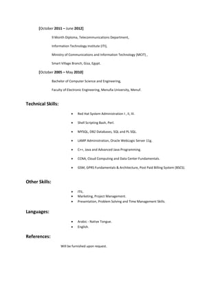 Somaya-Hassan-CV-11-12-2014 | PDF