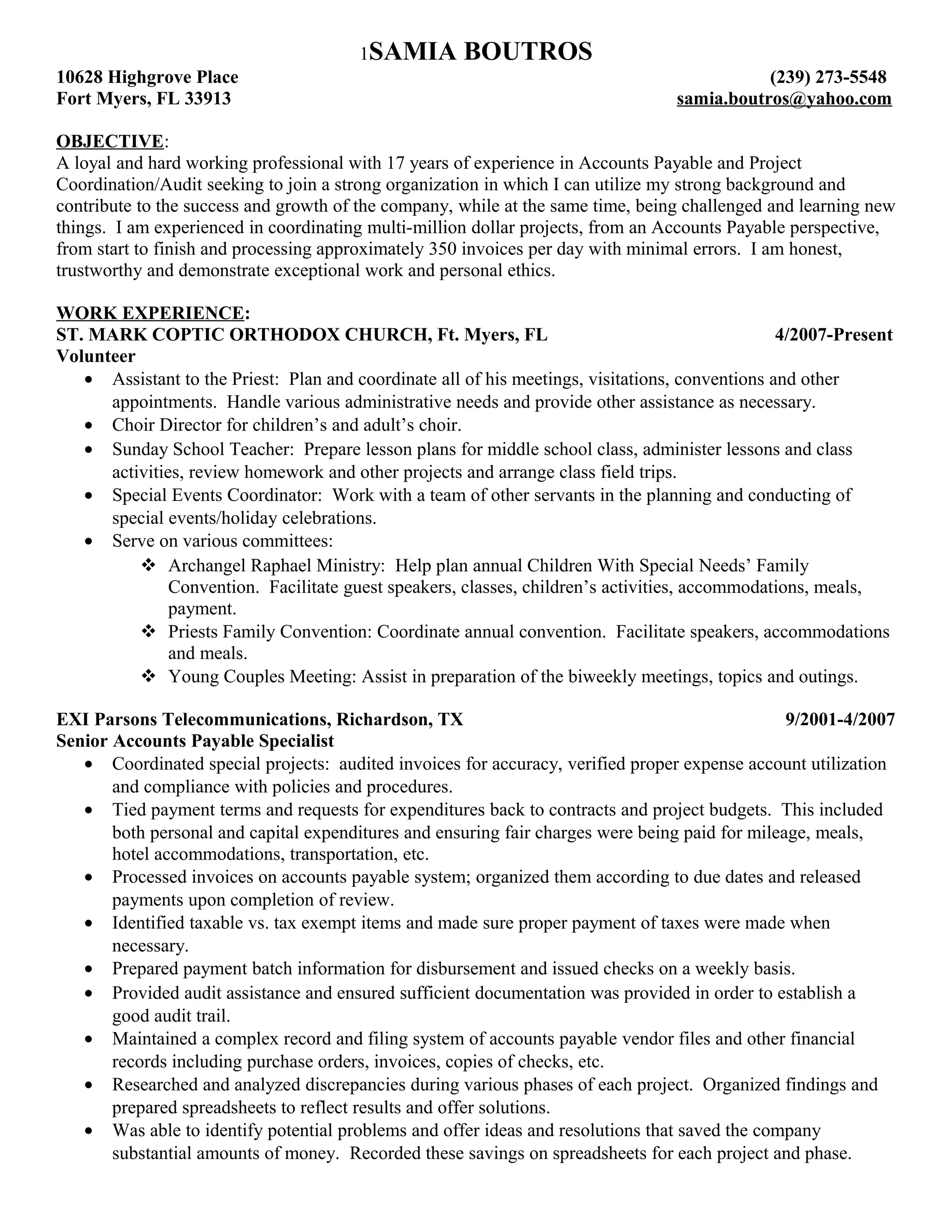 Samia Boutros Resume (AB) | DOC