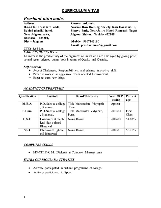 Prashant | DOCX | Business Administration | Business