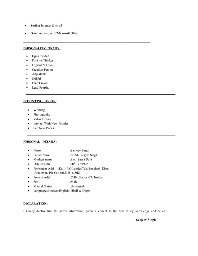 Sanjeev Resume | DOCX