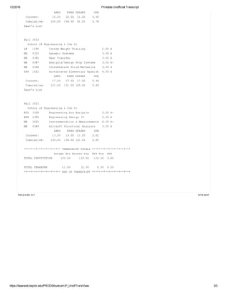 Printable Unofficial Transcript | PDF | Undergraduate Education ...