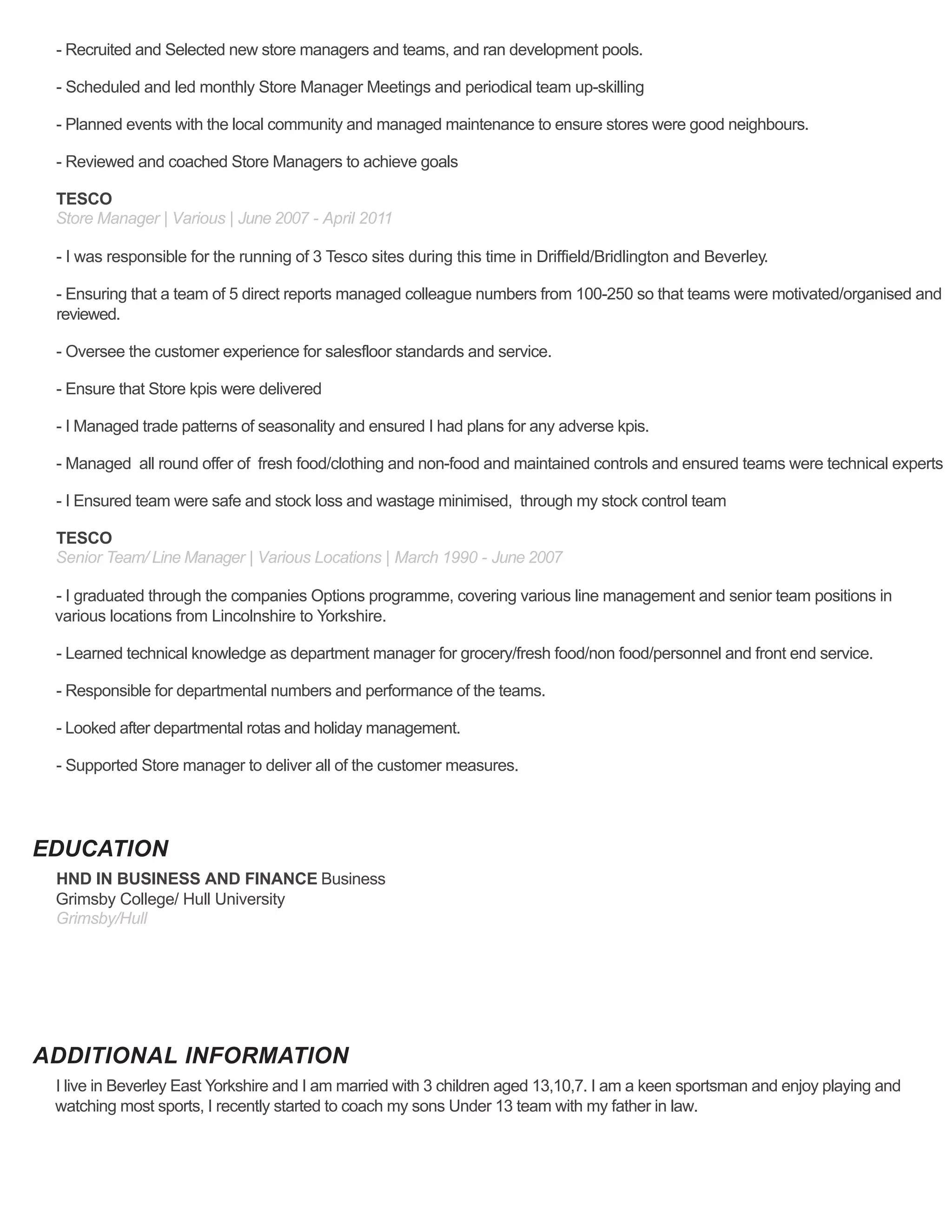 Stephen Newell CV 1 (3) | PDF | Business | Business and Finance