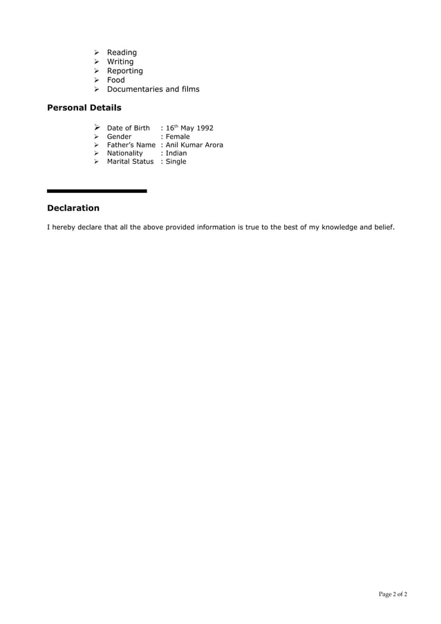 Garima CV (December 2016) | ODT