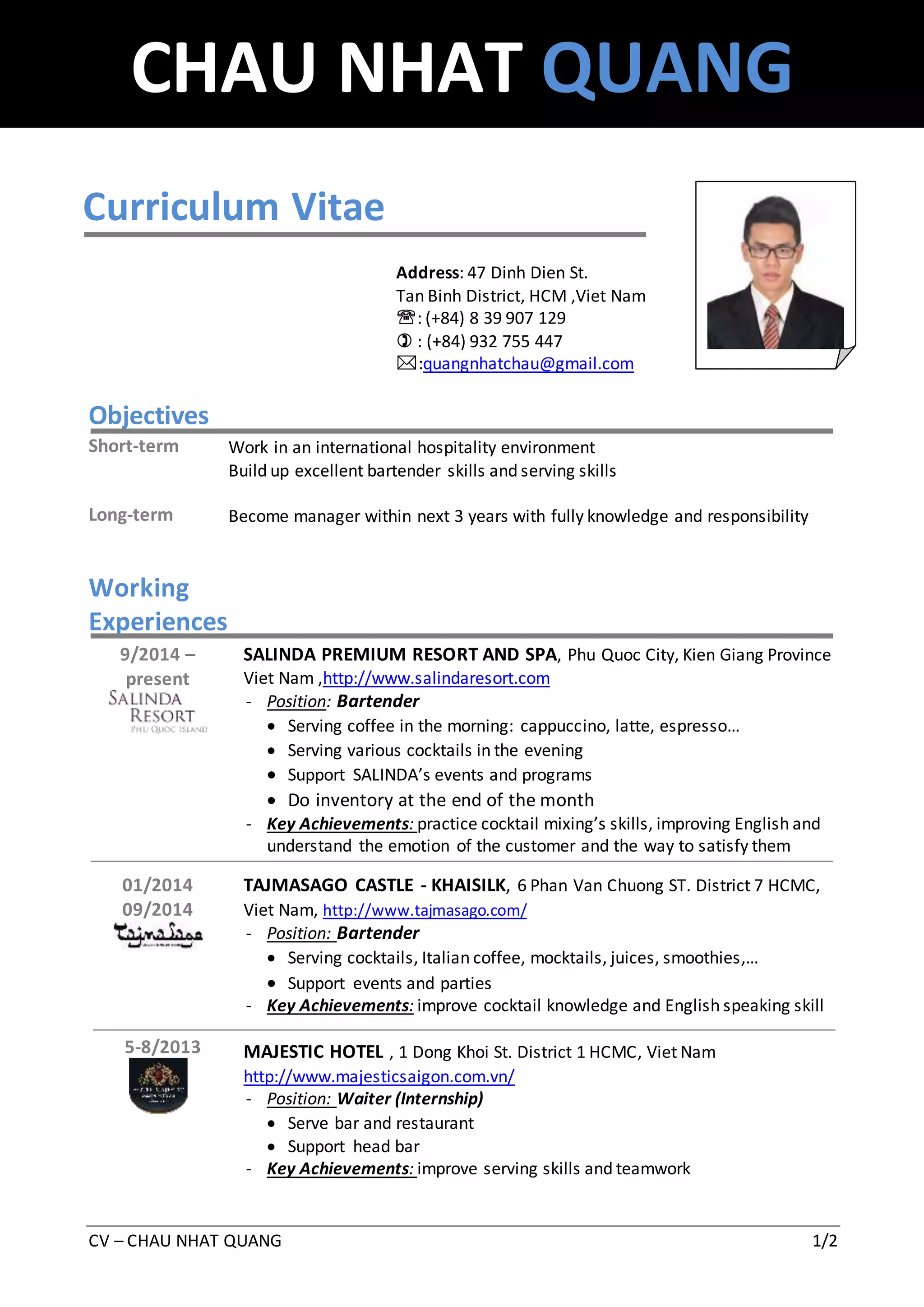 CV Nhat Quang | DOCX