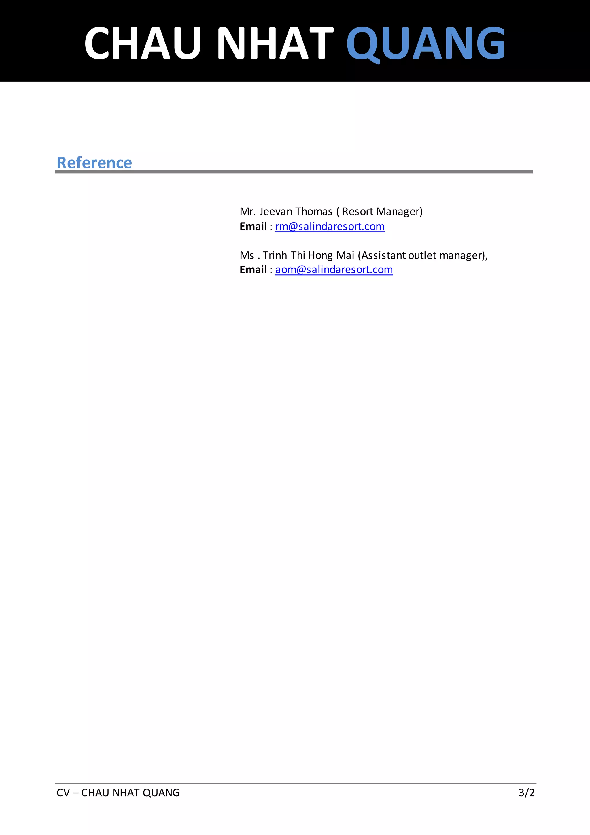 CV Nhat Quang | DOCX