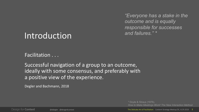 The Delicate Art of Facilitation | PPT