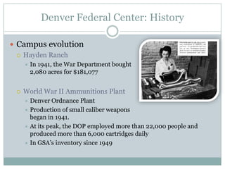 Denver Federal Center Presentation | PPTX