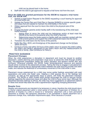 Dfcs 10.3 changes in placement | RTF