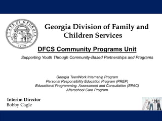 GA DFCS Community Programs Unit | PPTX