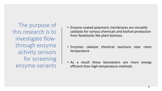 Experimental Study in Optimizing Enzyme-based Polymeric Membrane Bioreactors | PPT