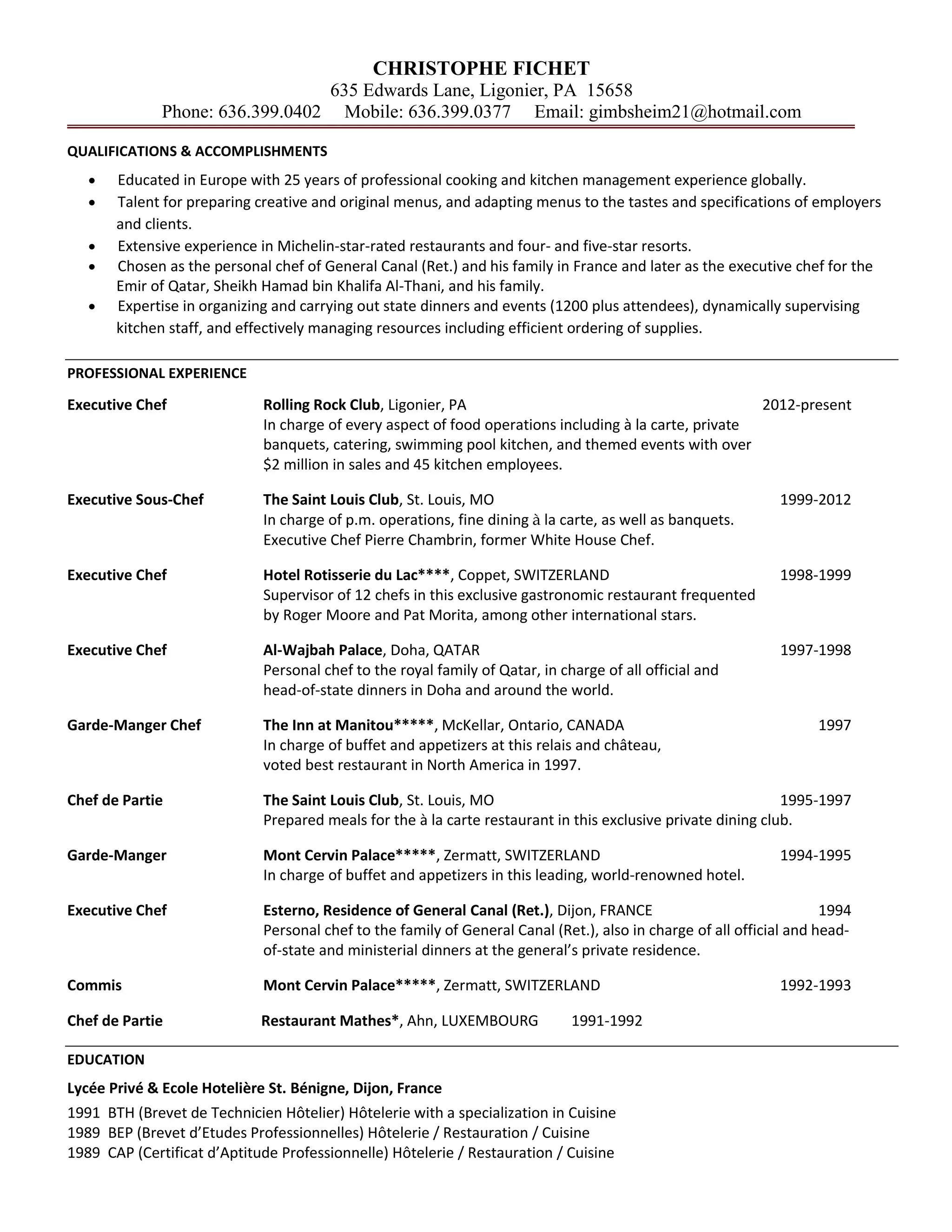 CHRISTOPHE FICHET 2015 | PDF