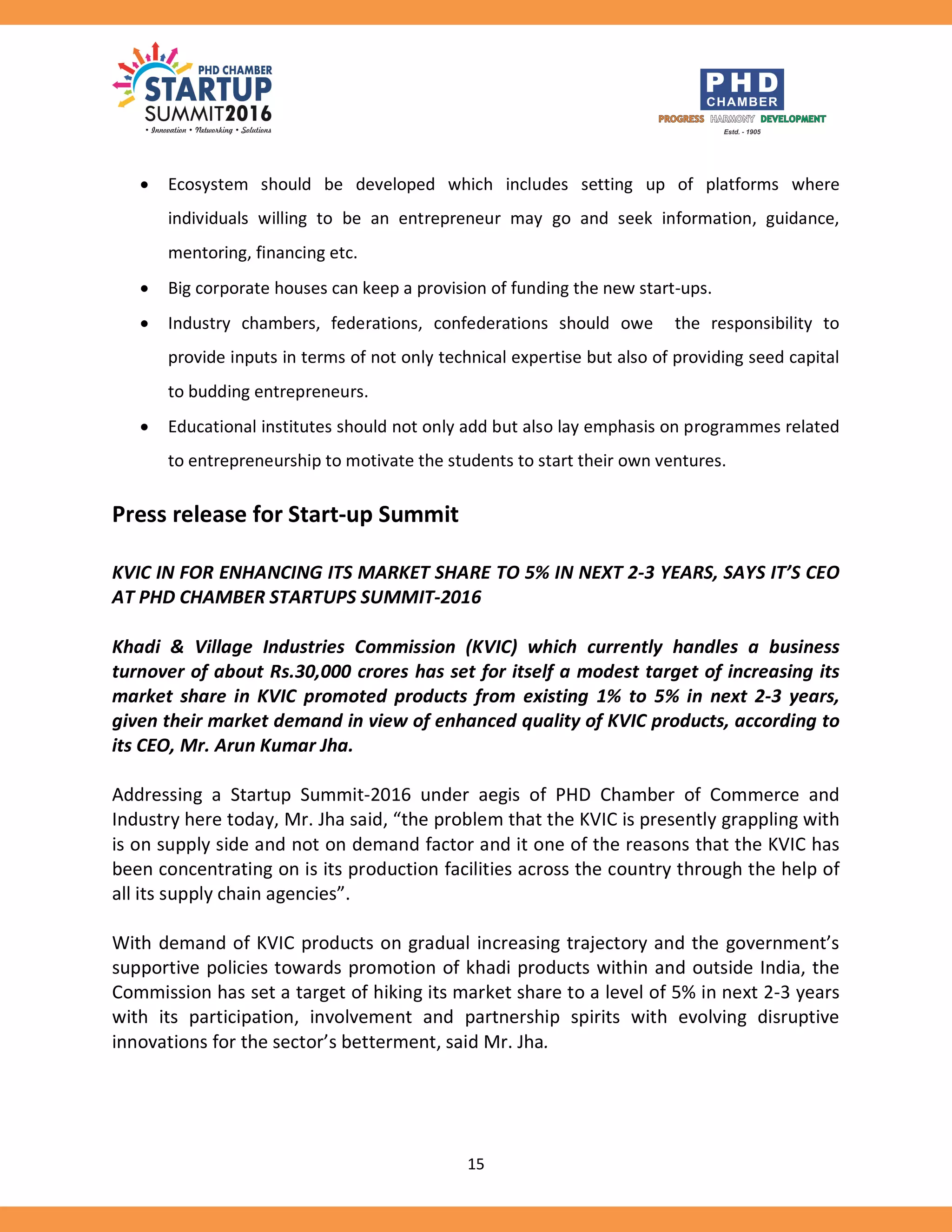 REPORT-StartUp Summit | PDF