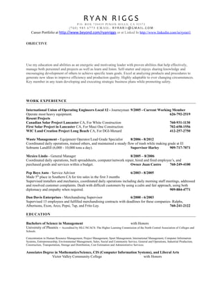 Ryan's Resume1 | DOC