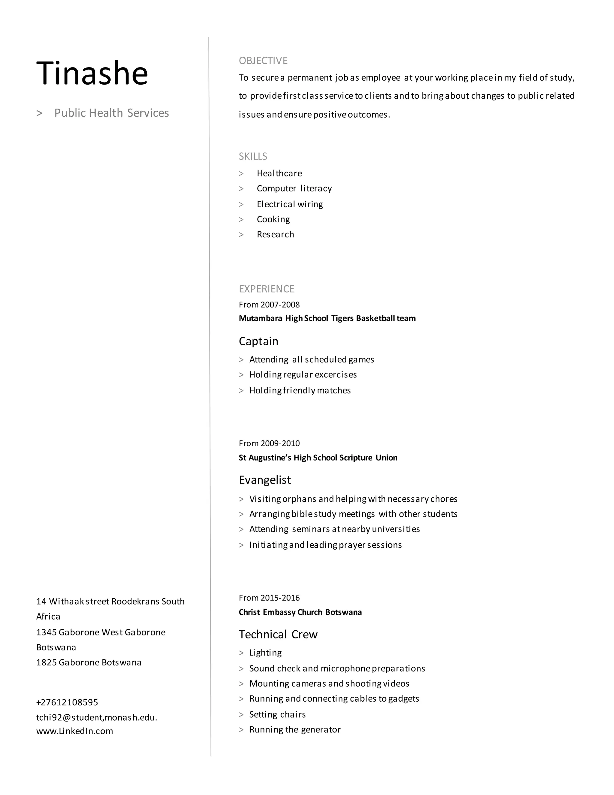 Proffesional Curriculum Vitae | DOCX