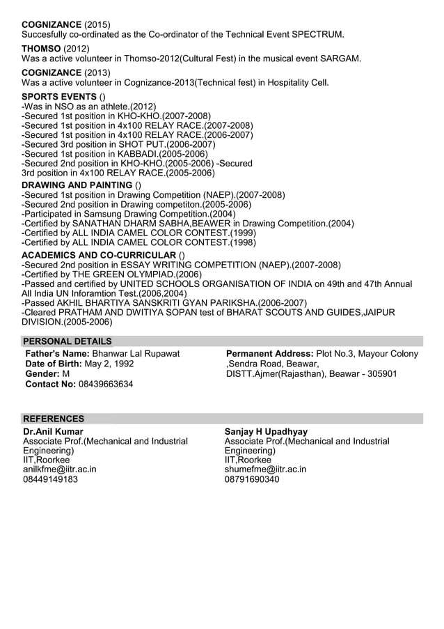 CHETAN RUPAWAT RESUME | PDF