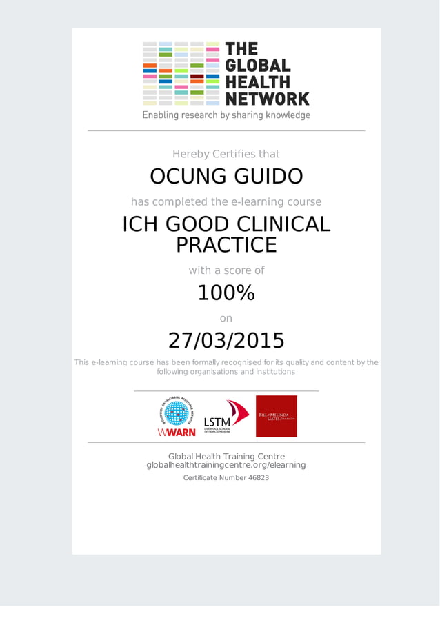 ICH-GCP-Certificate | PDF