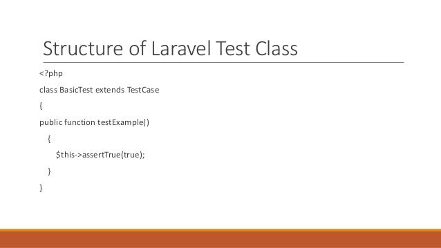 Laravel Unit Testing Laravel Unit Testing